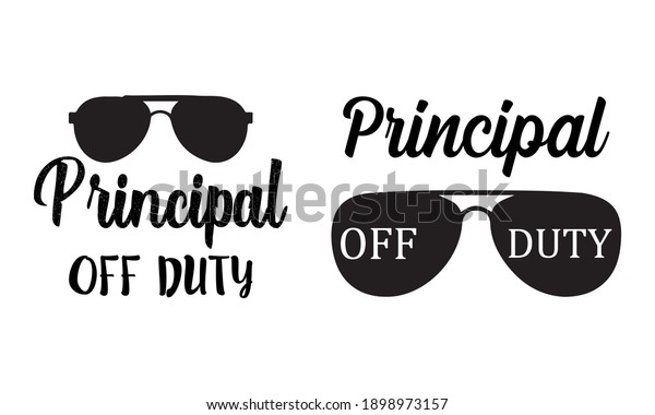 Principal Off Duty Vector Clipart Stock Vector (Royalty Free) 1898973157