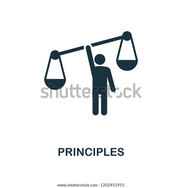 Principles Icon Monochrome Style Design Business Stock Vector (Royalty ...