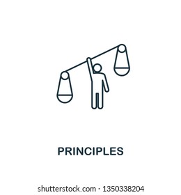 Principles Icon Thin Line Design Symbol Stock Vector (Royalty Free ...
