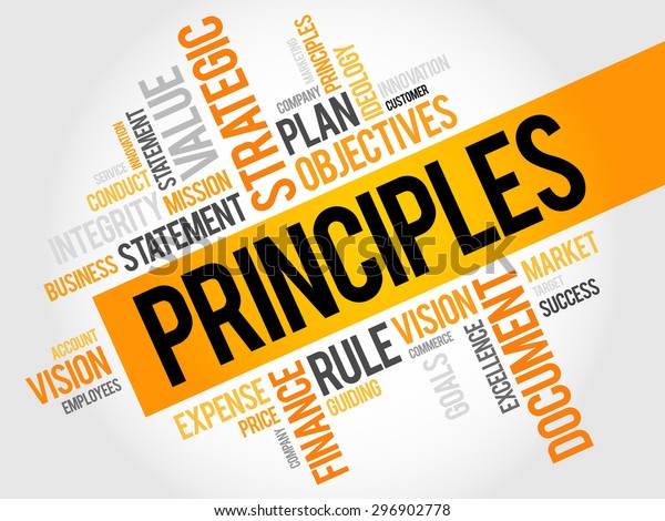Principles Word Cloud Business Concept 스톡 벡터(로열티 프리) 296902778 ...