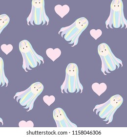 Print Cute Girl Pattern Stock Vector (Royalty Free) 1158046306 ...