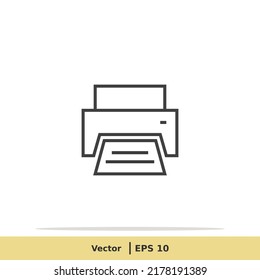 Print Icon Printer Symbol Design Logo Stock Vector (Royalty Free ...