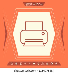 Print Line Icon Stock Vector (Royalty Free) 1164978484 | Shutterstock