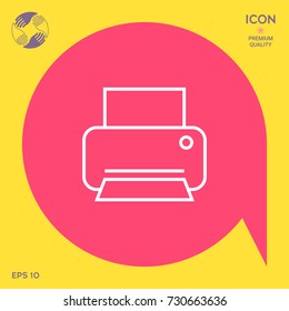 Print Line Icon Stock Vector (Royalty Free) 730663636 | Shutterstock