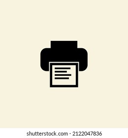 Print Printer Office Icon Paper Illustration Stock Vector (Royalty Free ...