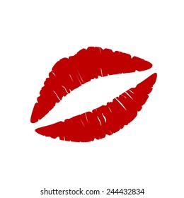 Print Red Lips Vector Illustration Stock Vector (Royalty Free ...