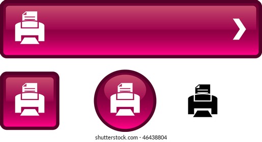 Print Web Buttons Vector Illustration Stock Vector (Royalty Free ...