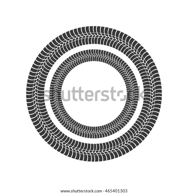 Print Wheel Circle Tire Shape Black Stock Vector (Royalty Free ...