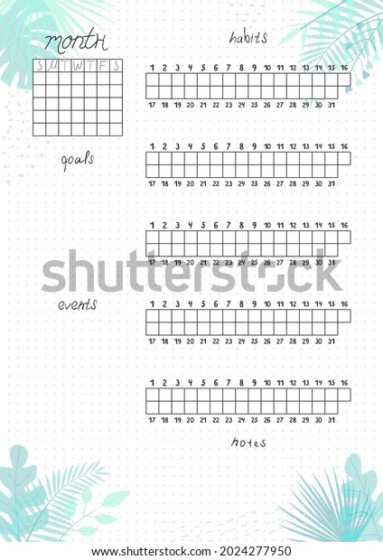 Printable A4 Paper Sheet Minimalist Bullet Stock Vector (Royalty Free ...