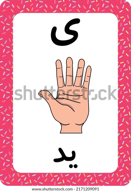 Printable Arabic Alphabet Letter Flashcard Learning: เวกเตอร์สต็อก ...