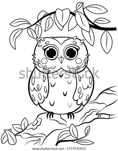 Printable Coloring Page Outline Cute Cartoon Stock Vector (Royalty Free ...