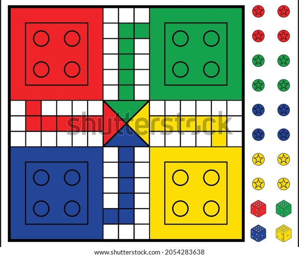 Printable Editable Ludo Board Pieces: vetor stock (livre de direitos ...