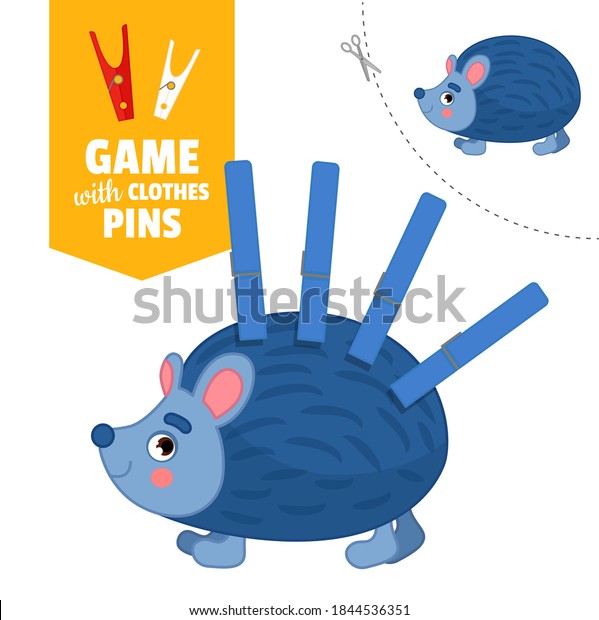 Printable Educational Game Clothespins Activity Years Stock Vector ...