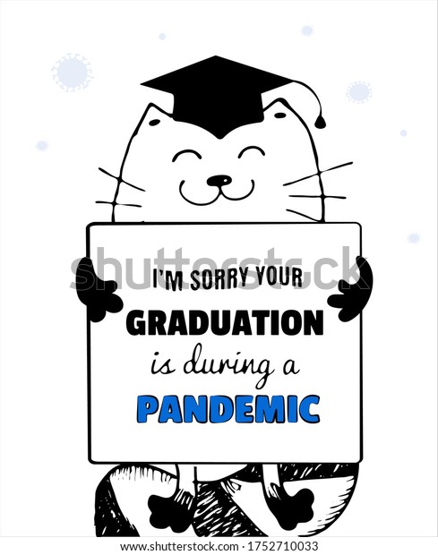 Printable Greeting Card Sorry Your Graduation Stock Vector (Royalty ...
