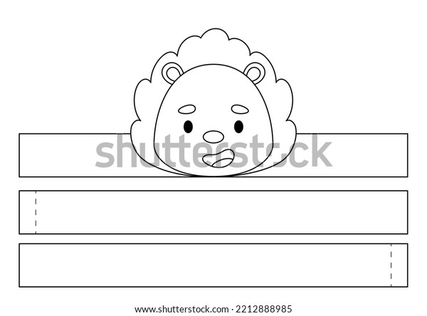 Printable Hedgehog Paper Crown Diy Cut Stock Vector (Royalty Free ...