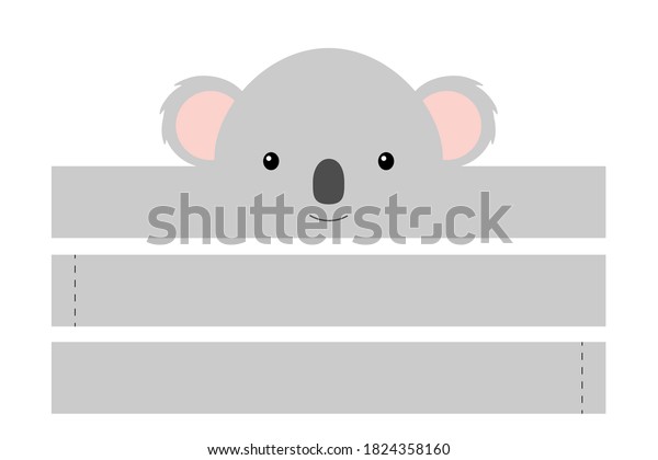 Printable Koala Paper Hat Party Crown Stock Vector (Royalty Free ...
