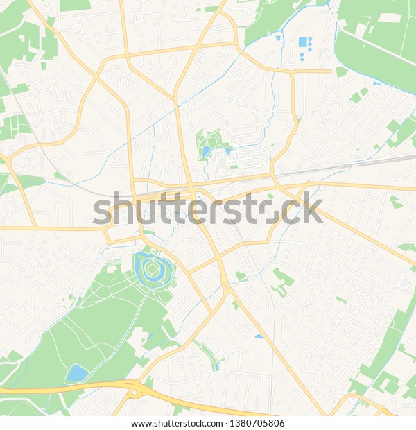 Printable Map Delmenhorst Germany Main Secondary: เวกเตอร์สต็อก (ปลอด ...