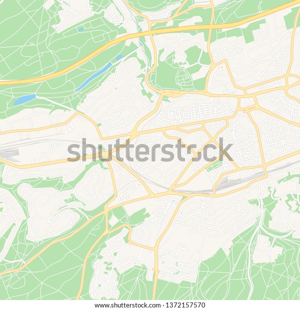 Printable Map Kaiserslautern Germany Main Secondary: เวกเตอร์สต็อก ...