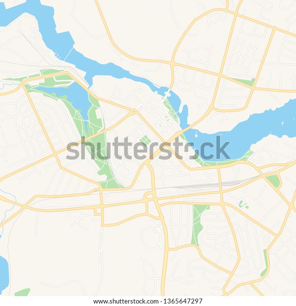 Printable Map Kajaani Finland Main Secondary Stock Vector (Royalty Free ...