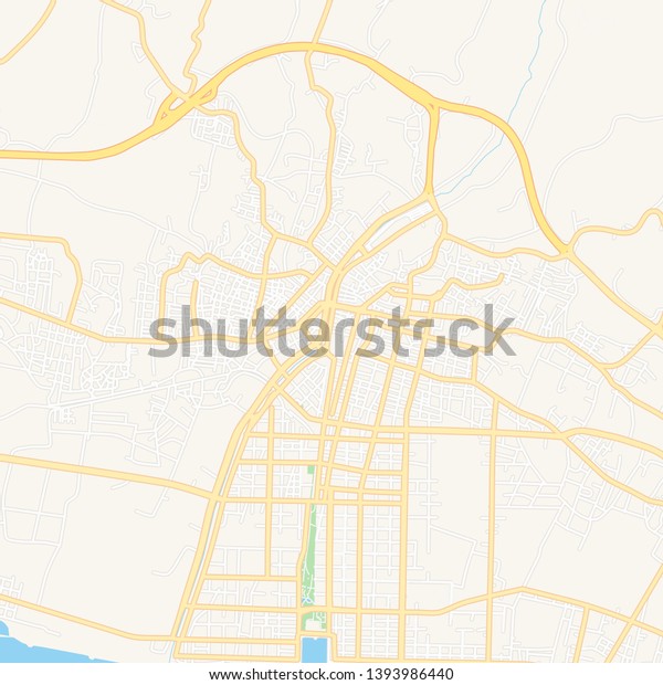 Printable Map Kalamata Greece Main Secondary Stock Vector (Royalty Free ...