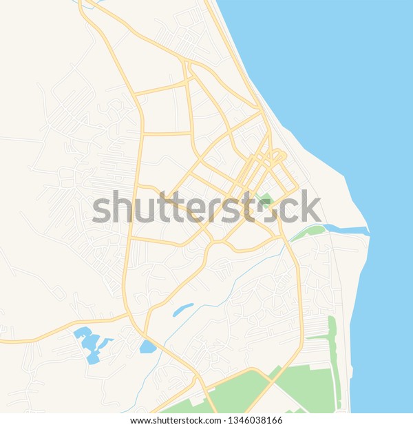 Printable Map Lankaran Azerbaijan Main Secondary Stock Vector (Royalty ...