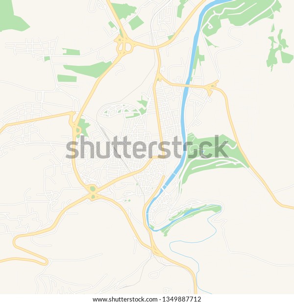 Printable Map Lovech Bulgaria Main Secondary Stock Vector (Royalty Free ...