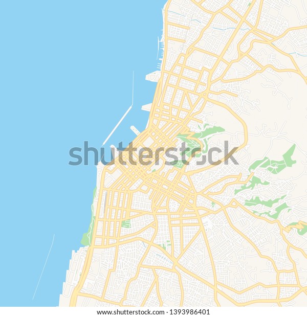 Printable Map Patras Greece Main Secondary Stock Vector (Royalty Free ...
