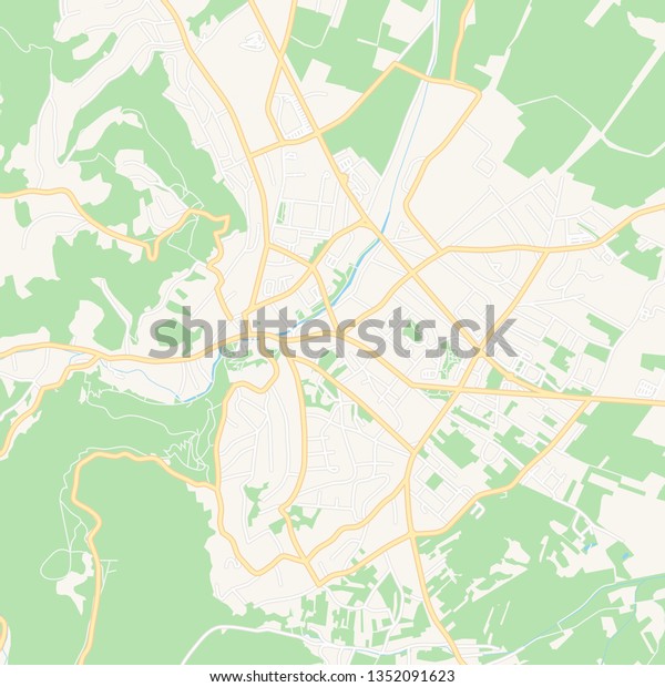 Printable Map Samobor Croatia Main Secondary Stock Vector (Royalty Free ...