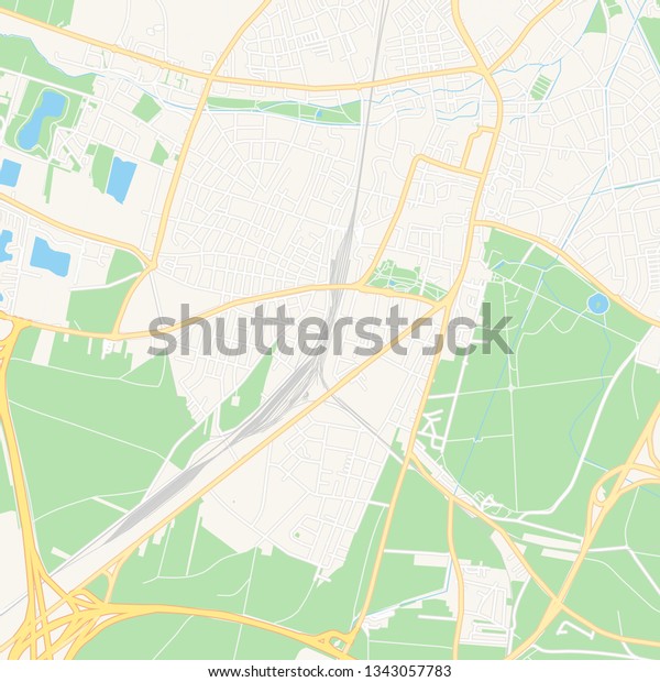 Printable Map Wiener Neustadt Austria Main 스톡 벡터(로열티 프리) 1343057783 ...