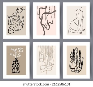 Printable Minimalistic Wall Art Paintings Set Stock Vector (Royalty ...