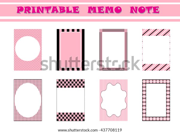 Printable Note Sweet Set Vector Stock Vector (Royalty Free) 437708119 ...