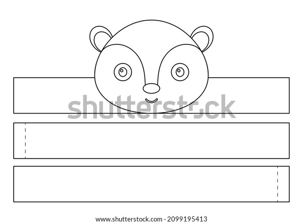 Printable Opossum Paper Crown Diy Cut Stock Vector (Royalty Free ...
