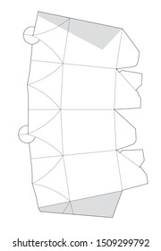 Printable Paper Gift Box Template Layout: เวกเตอร์สต็อก (ปลอดค่า ...