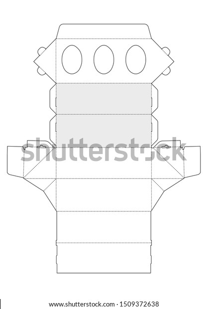 Printable Paper Gift Box Template Layout 库存矢量图（免版税）1509372638 ...