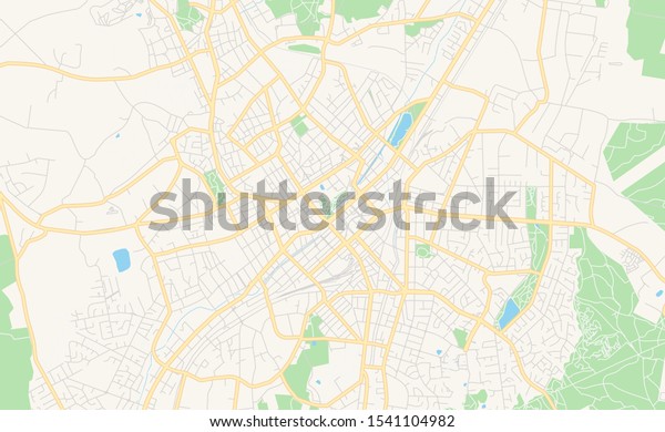 Printable Street Map Bendigo Australia Map Stock Vector (Royalty Free ...