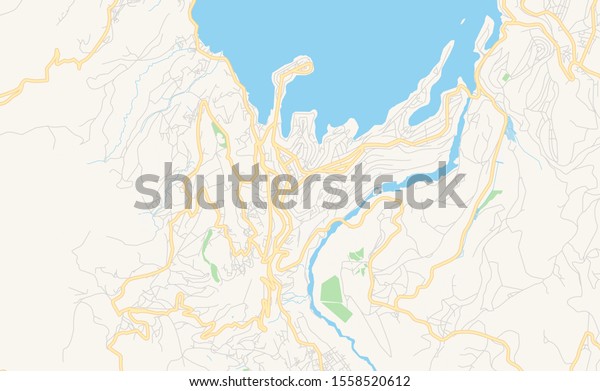 Printable Street Map Bukavu Dr Congo: immagine vettoriale stock ...