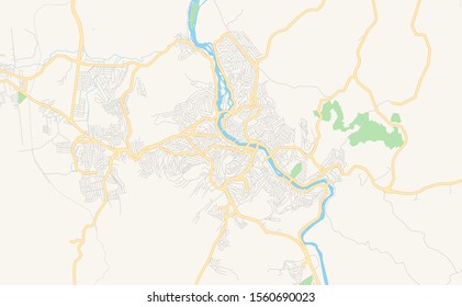 Printable Street Map Guatire Venezuela Map 스톡 벡터(로열티 프리) 1560690032 ...