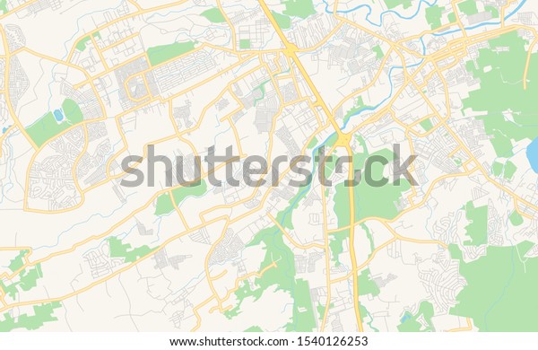 Printable Street Map Calamba Province Laguna Stock Vector (Royalty Free ...