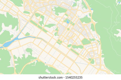 Printable Street Map Changwon Province South 스톡 벡터(로열티 프리) 1540255235 ...
