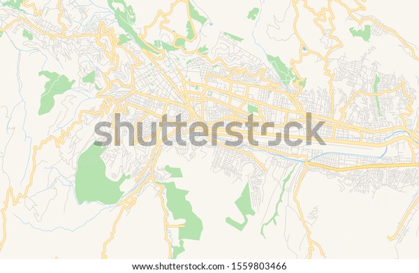 Printable Street Map Cusco Peru Map: стоковая векторная графика (без ...
