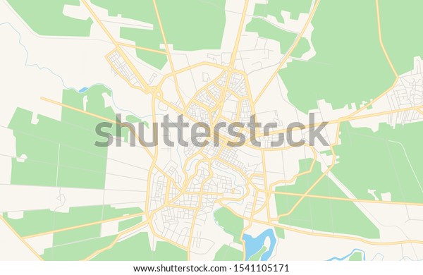 Printable Street Map Daraa Syria Map Stock Vector (Royalty Free ...