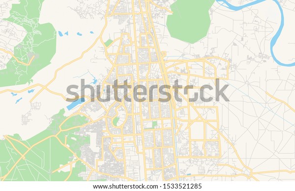 Printable street map of Faridabad, State Haryana, India. Map template ...