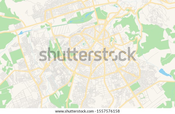Printable Street Map Fes Morocco Map: เวกเตอร์สต็อก (ปลอดค่าลิขสิทธิ์ ...