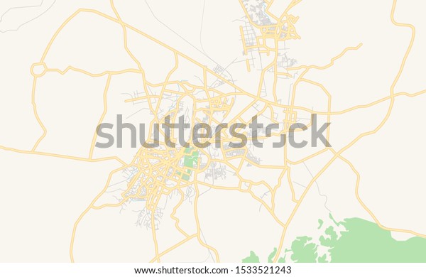 Printable Street Map Gwalior State Madhya Stock Vector (Royalty Free ...