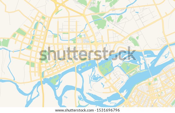 Printable Street Map Harbin Province Heilongjiang: เวกเตอร์สต็อก (ปลอด ...