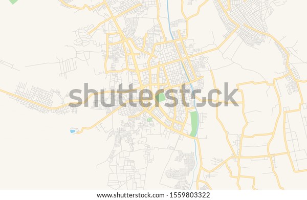 Printable Street Map Ica Peru Map Stock Vector (Royalty Free ...
