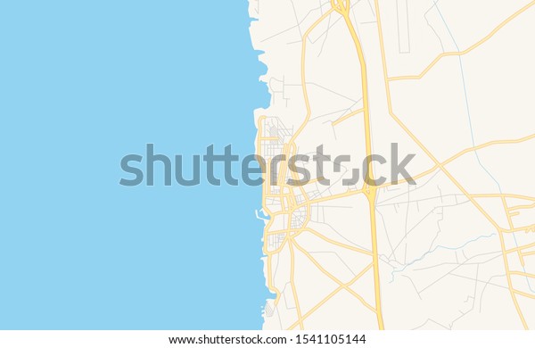 Printable Street Map Jableh Syria Map Stock Vector (Royalty Free ...