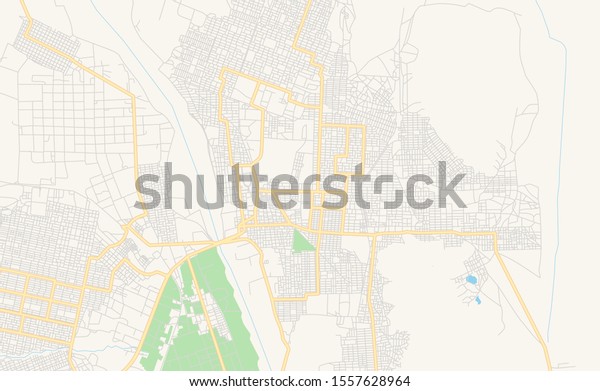 Printable Street Map Kassala Sudan Map Stock Vector (Royalty Free ...
