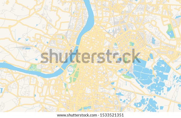 Printable Street Map Kolkata State West: vector de stock (libre de ...