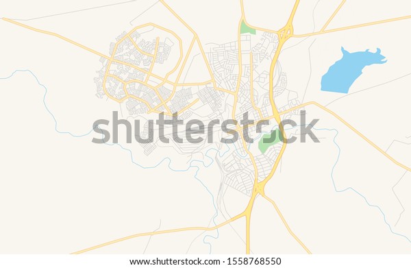 Printable Street Map Kroonstad South Africa Stok Vektör (Telifsiz ...